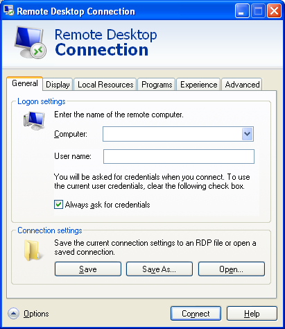 Windows RDP connection – UW DOVS